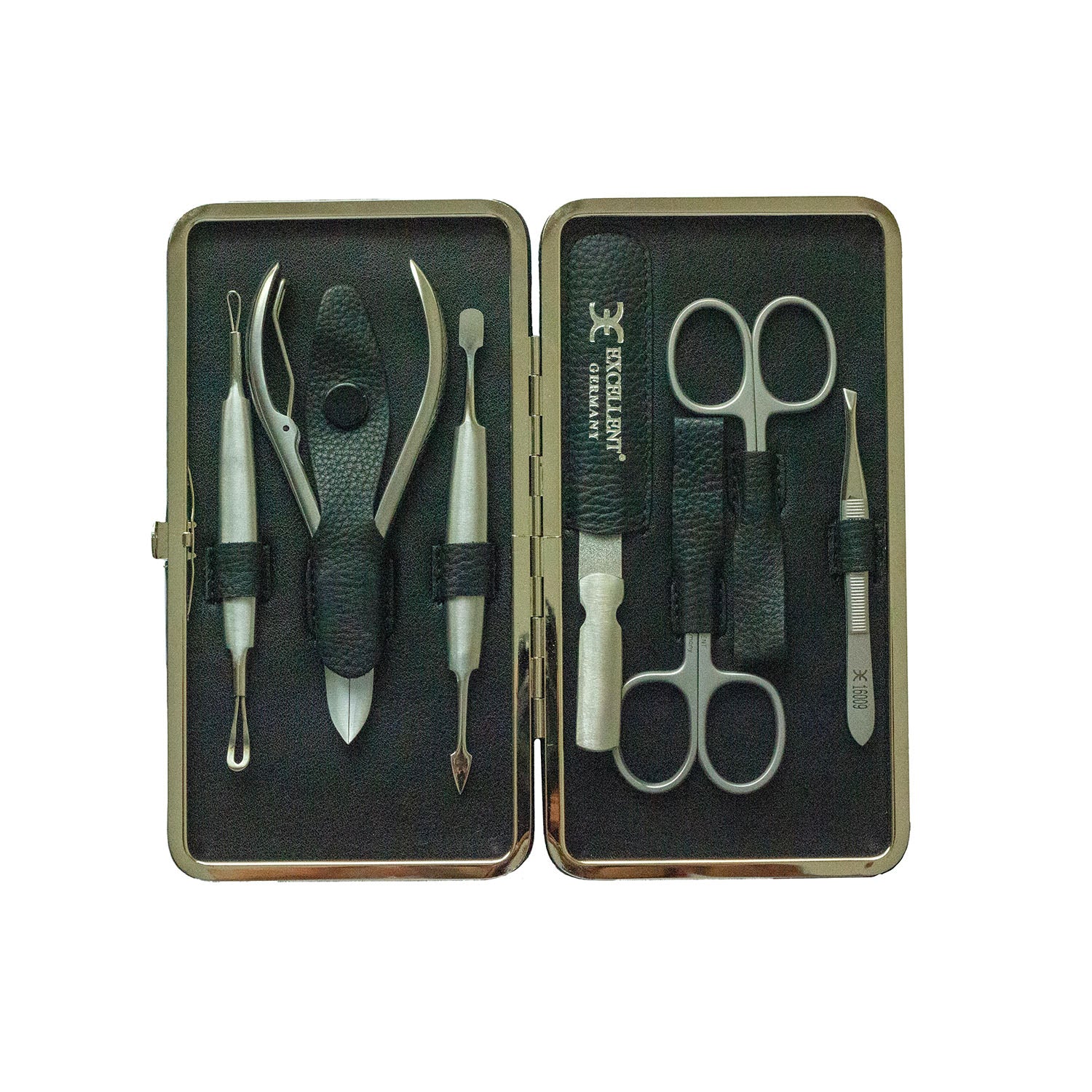 Manicure case 7 pieces with metal housing – Excellent Instrumente